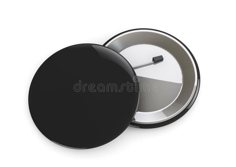 Black Badges Front and Back View Stock Illustration - Illustration of ...
