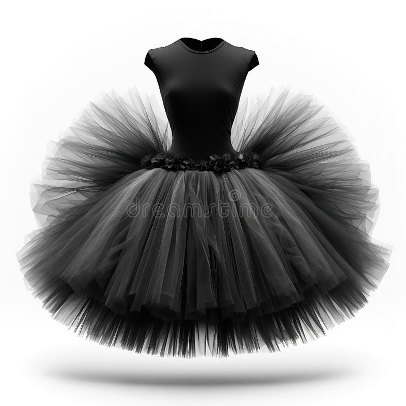 Black Ballet Tutu Isolate on White Background . Stock Illustration ...