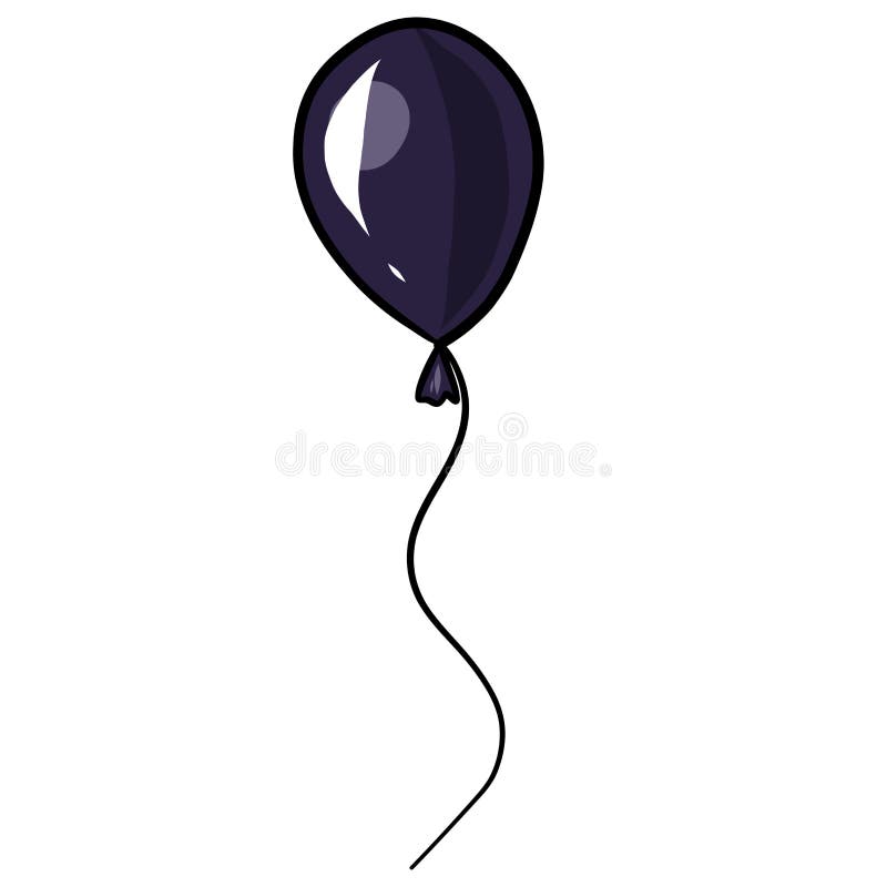 Black Ballon. Festive Balloon. Vector Illustration EPS10 Stock Vector ...