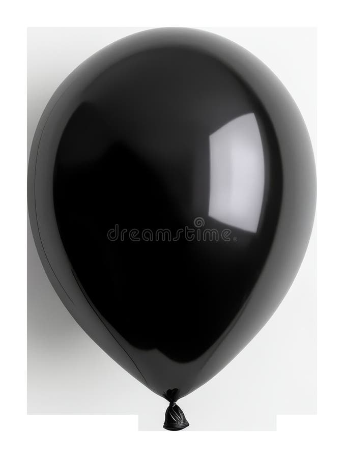 Black Balloon Isolated Transparent Background Floating Celebration ...