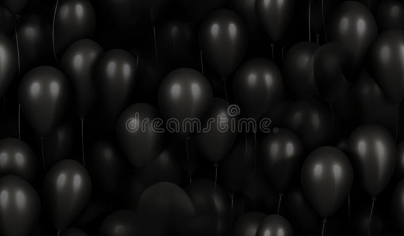 Black Balloons Background. Concept for Party or Celebration Event ...