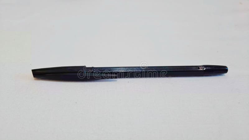 Black ballpoint pen stock photo. Image of white, black - 299497590