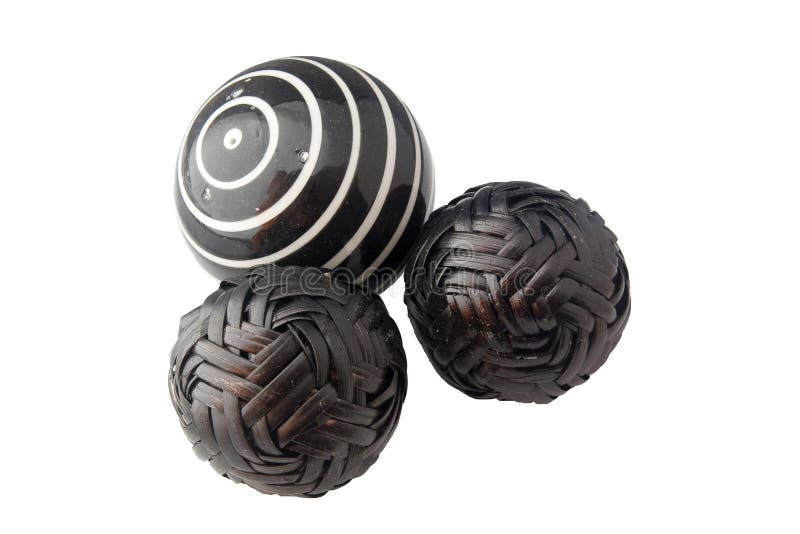 Black balls stock photo. Image of trio, cutout, striped - 9137902