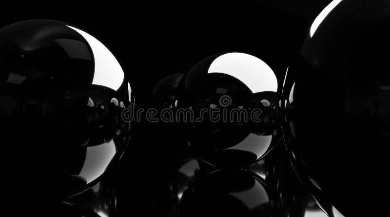 Black Balls with Reflection Macro Black Texture Background 3d Render ...