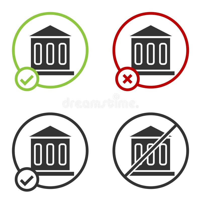 Bank Building Icon Circle Stock Illustrations – 2,230 Bank Building ...