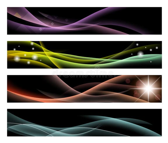 Black Banners stock vector. Illustration of vector, abstract - 17248881