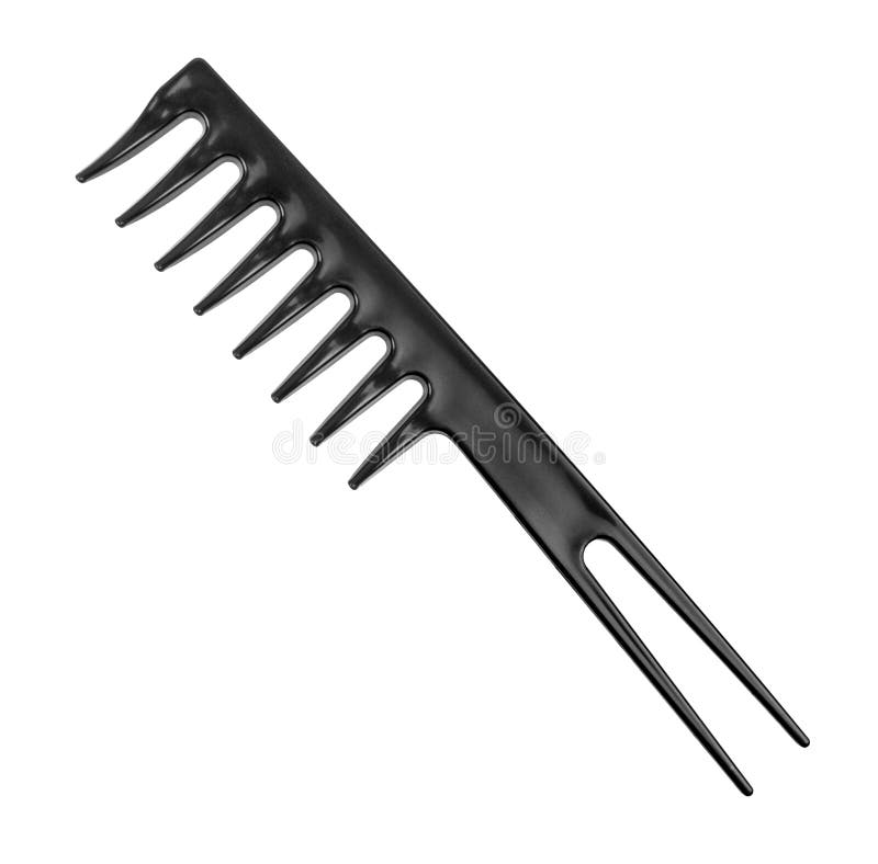 Black Barber Comb with a Few Teeth Stock Photo - Image of beauty ...