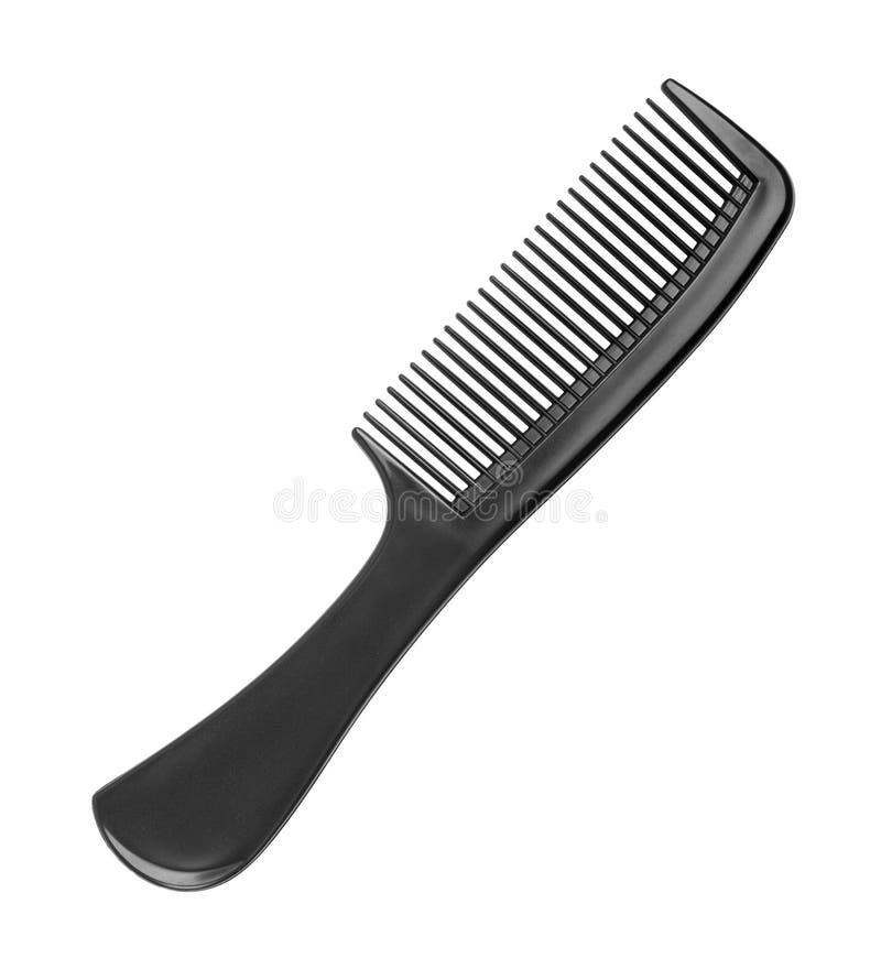 Black Barber Comb with a Few Teeth Stock Image - Image of long, fashion ...