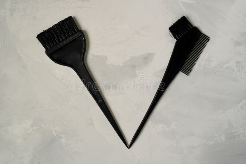 Black Barber Tools on a White-gray Background Stock Photo - Image of ...