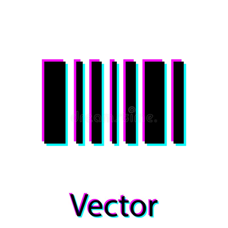 Black Barcode Icon Isolated on Black Background. Abstract Banner with ...