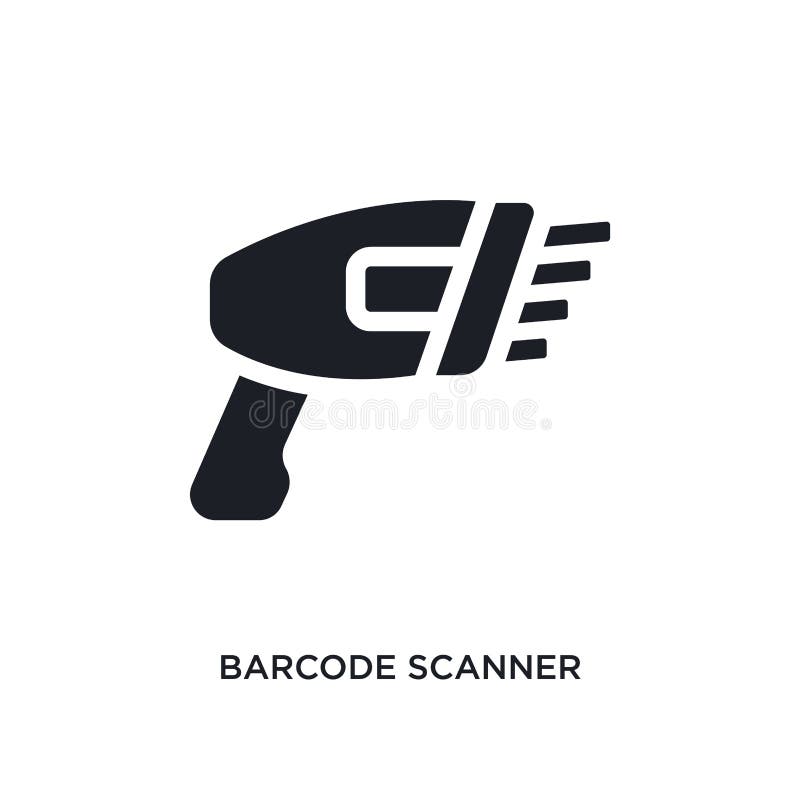Black Barcode Scanner Isolated Vector Icon. Simple Element Illustration ...