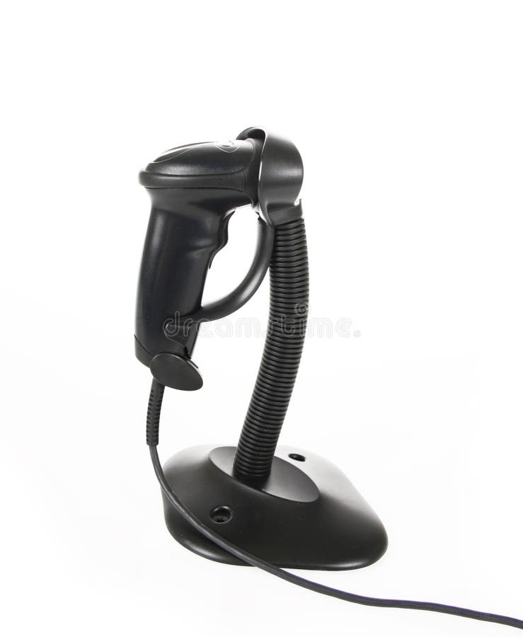 Scanning Barcode on the Box Isolated on White Stock Image - Image of ...