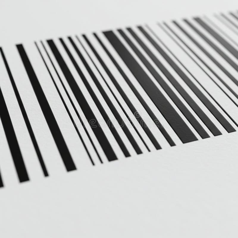 Black Barcode on a White Background Consisting of Vertical Lines ...