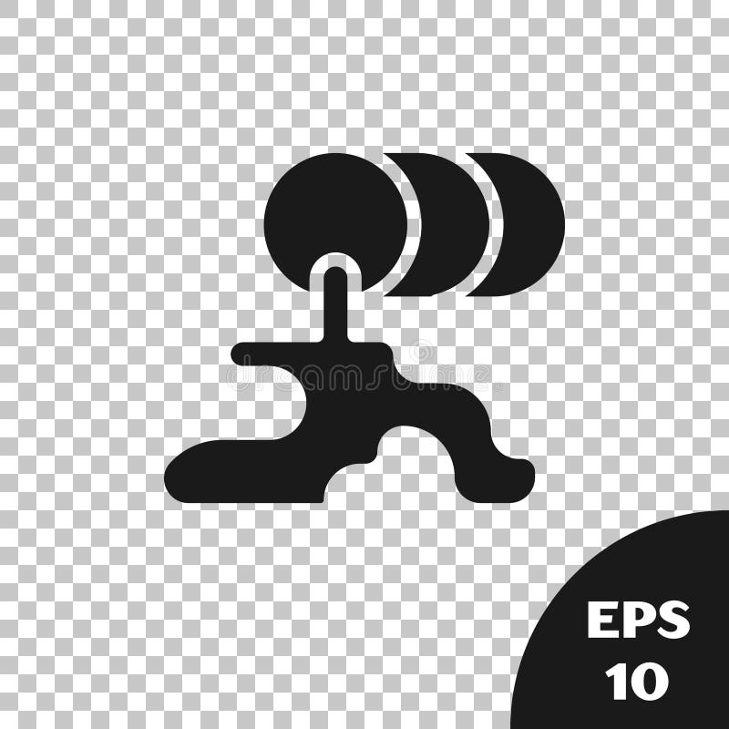 Black Barrel Oil Leak Icon Isolated on Transparent Background. Vector ...