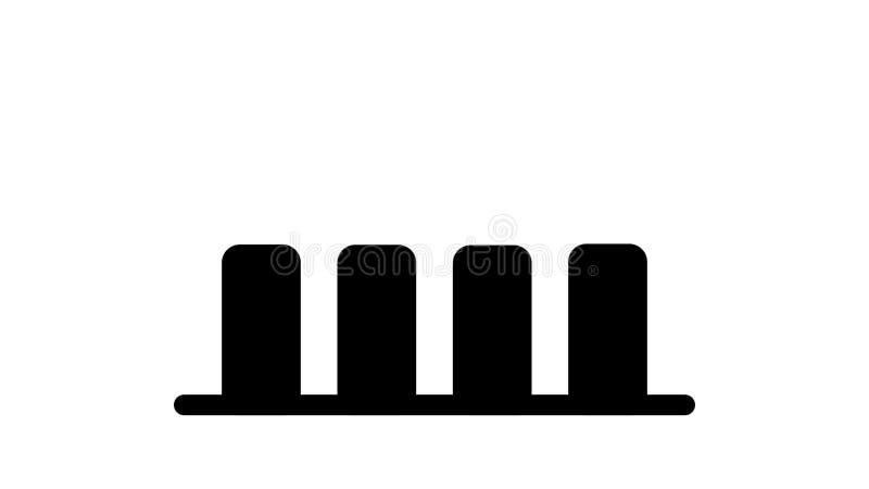 Black Bars on a White Background Simple Graphic Element Stock Video ...