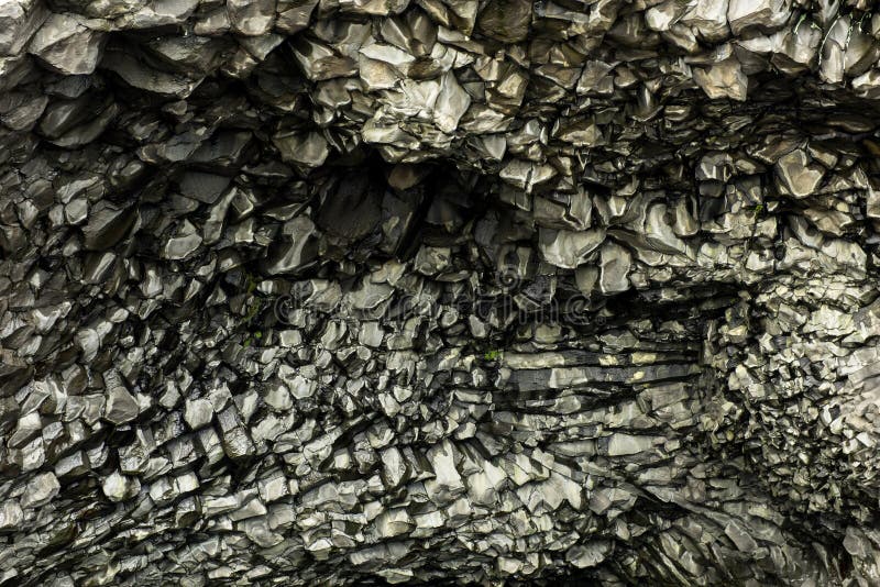 Black Basalt Column Formation in Iceland Stock Image - Image of ...