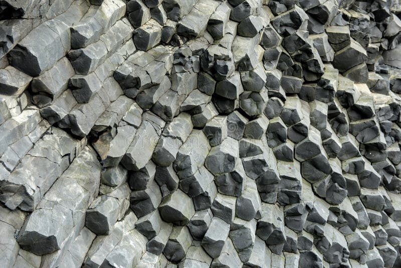 Black Basalt Column Formation in Iceland Stock Image - Image of ...