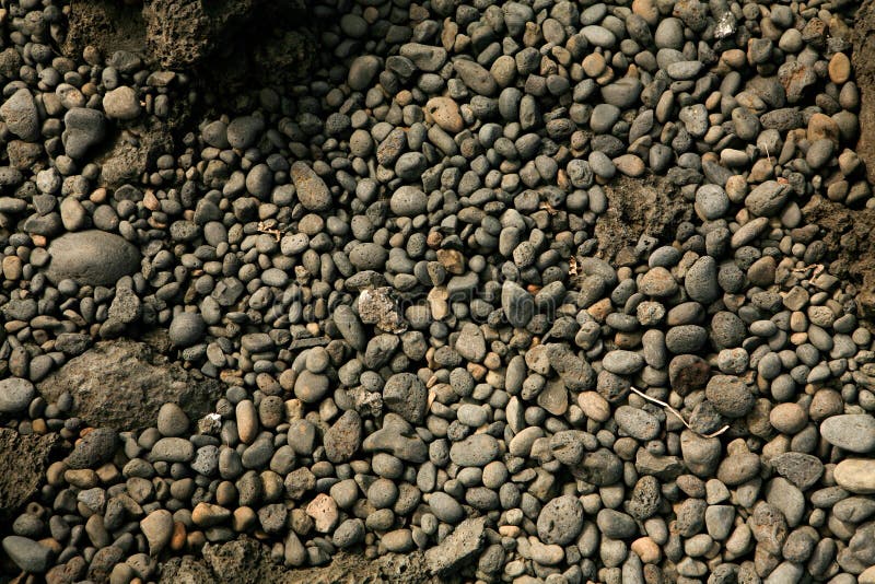 Basalt Pebbles Forming Black Sand on Maui, Hawaii Stock Photo - Image ...