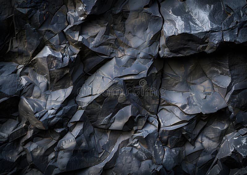Black Basalt Rock Texture - Ancient Cliff Face Stock Illustration ...