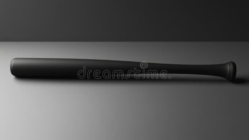 Black Baseball Bat on Dark Reflective Surface with Moody Lighting Stock ...