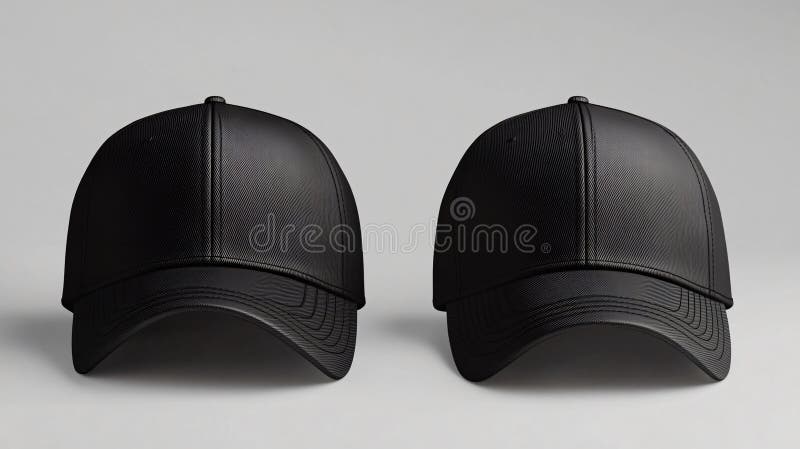 Black Baseball Cap Angled View Front and Back Stock Illustration ...