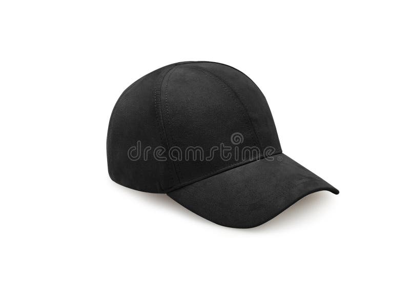 Black Baseball Cap Isolated on White Background. Baseball Cap in Angles ...