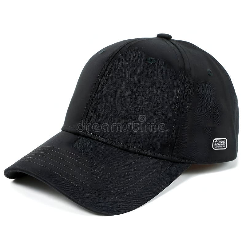 Black Baseball Cap Mockup Front View Stock Illustration - Illustration ...