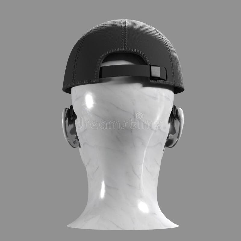 Black Baseball Caps Mockup and Sunglasses are Worn on a Marble ...
