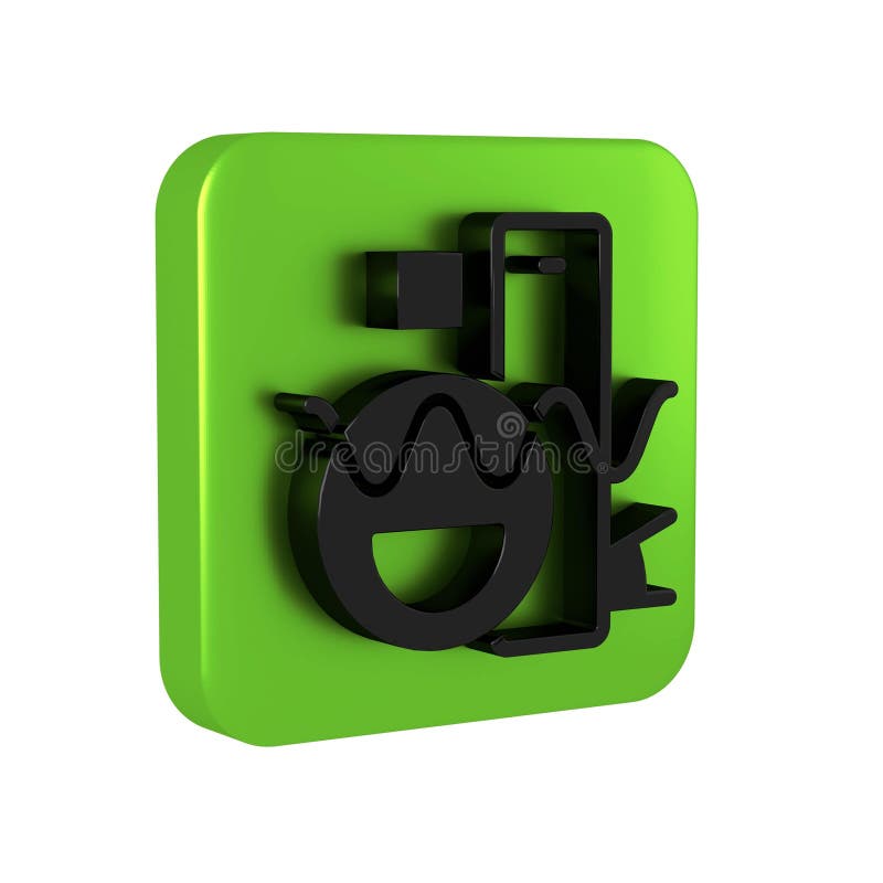 Set Basic Geometric Shapes Icon Isolated on Black and White Background ...