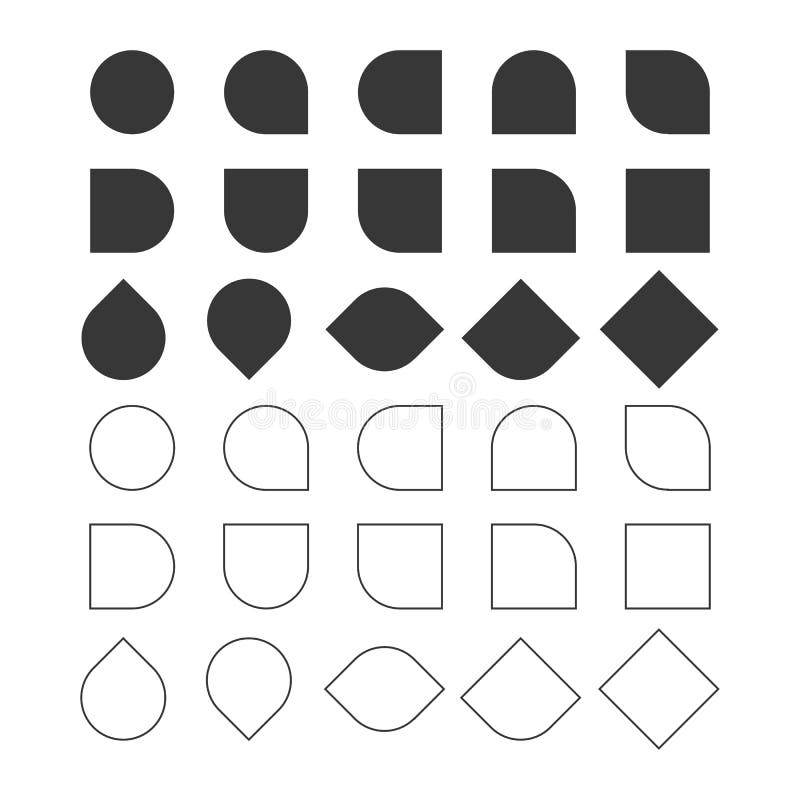 Black And White Shapes Clip Art
