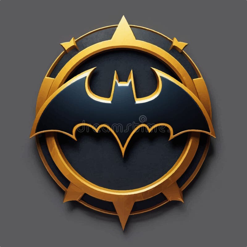 Stylized Batman Logo with Ornate Frame Stock Illustration ...
