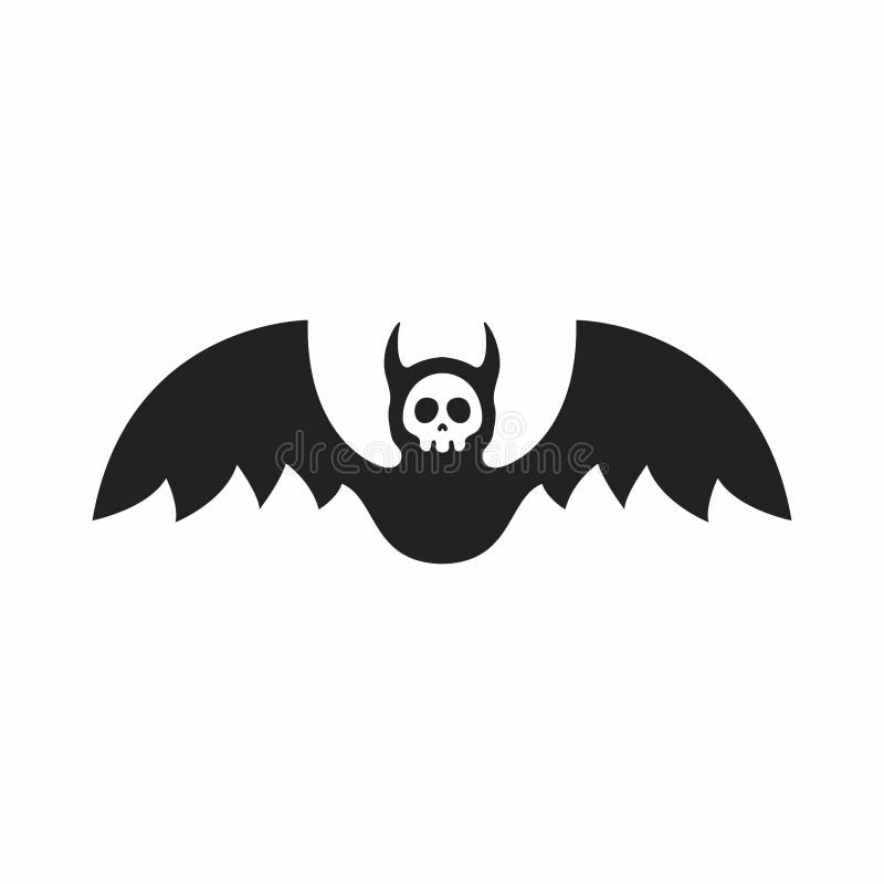 Black Bat Logo Vector. Flying Bat Vector Halloween Stock Vector ...
