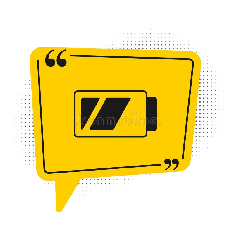 Black Battery for Camera Icon Isolated on White Background. Lightning ...