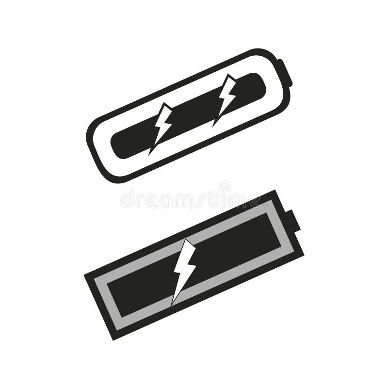 Black Battery Icon. Electric Power. Vector Illustration. Stock Image ...