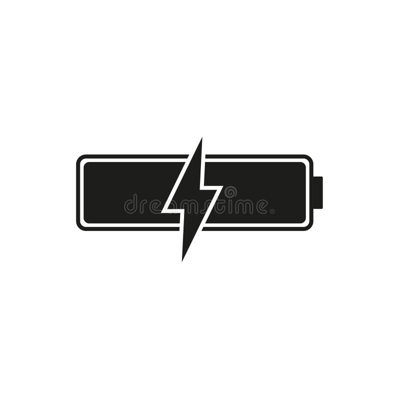Black Battery Icon. Vector Illustration Stock Vector - Illustration of ...