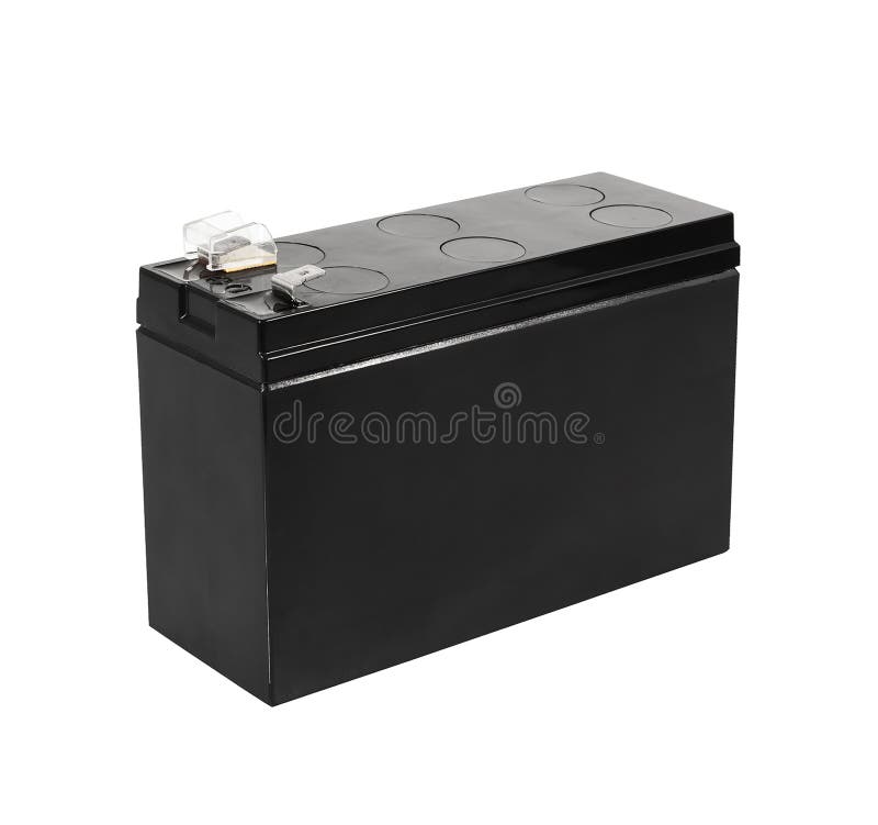 Car Battery Isolated on White Stock Image - Image of maintenance, force ...