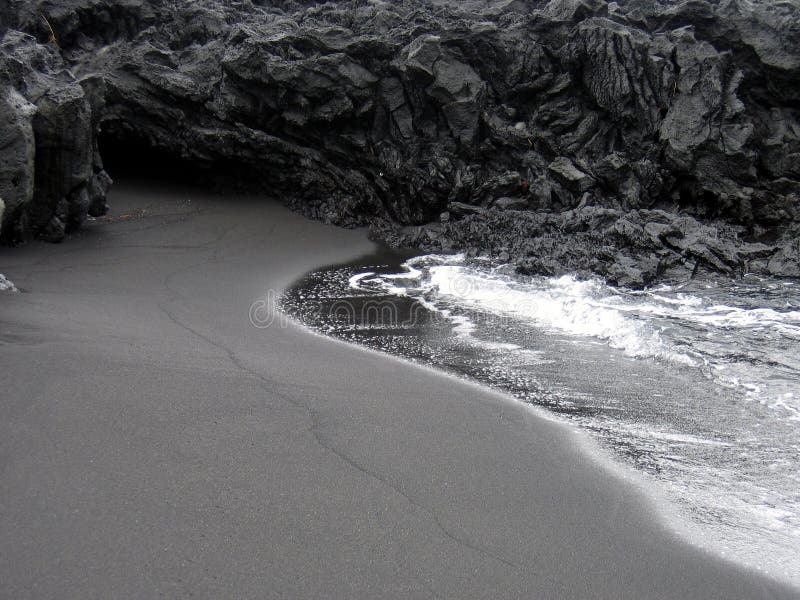 Black beach stock image. Image of oshima, cooled, cavities - 13603