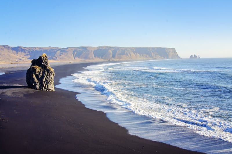 Black Beach Vik stock photo. Image of iceland, coast - 76588346