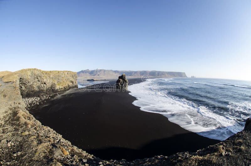 Black Beach Vik stock photo. Image of iceland, coast - 76588346