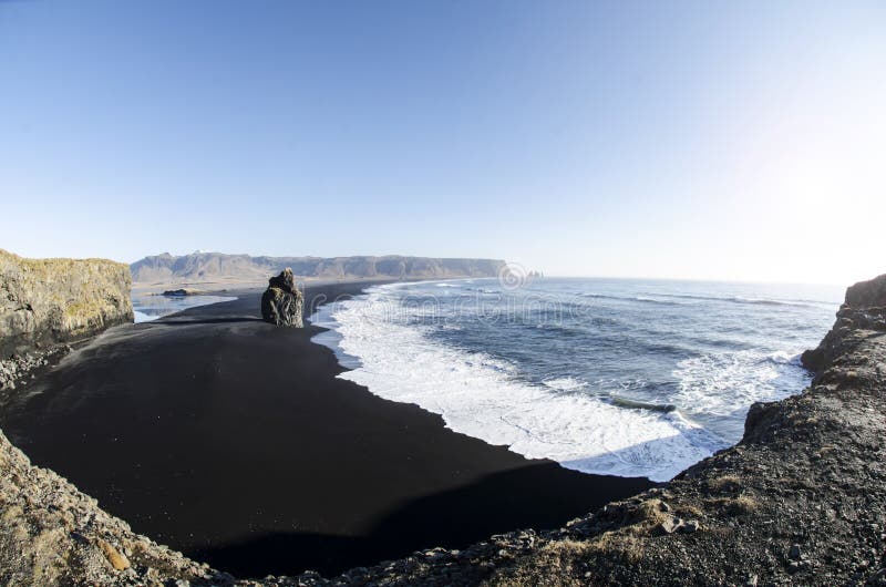 Black Beach Vik stock photo. Image of iceland, coast - 76588346