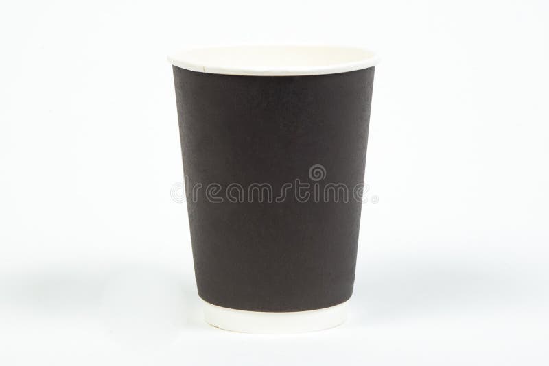 Black Beaker Made of Cardboard for Beverages Stock Photo - Image of ...