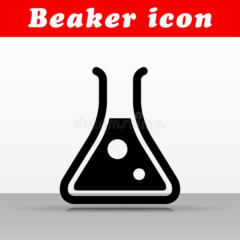 Black Beaker Vector Icon Design Stock Vector - Illustration of symbol ...