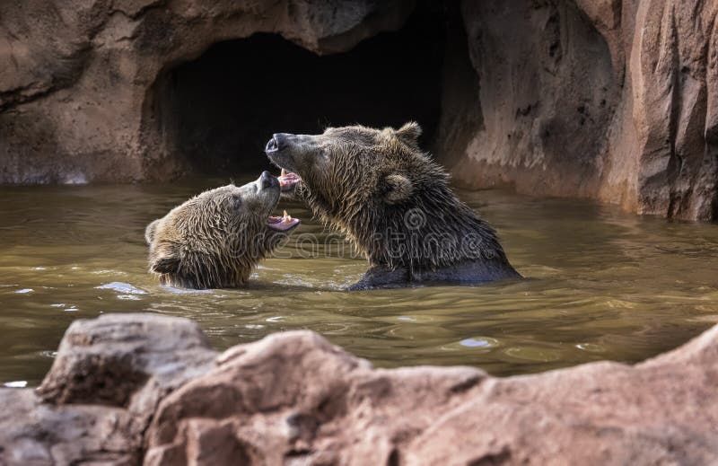 Black Bears at Bearizona stock image. Image of bears - 259865063
