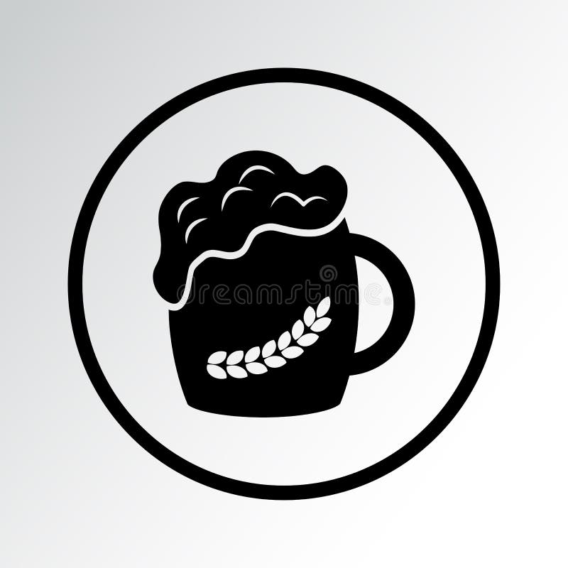 Black Beer Icon. Vector Illustration Stock Illustration - Illustration ...