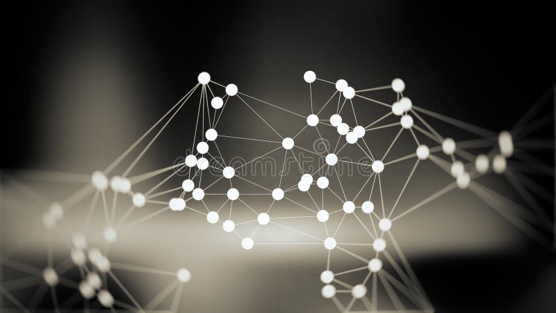 Black and Beige Connected Lines and Dots Blur Background Stock ...