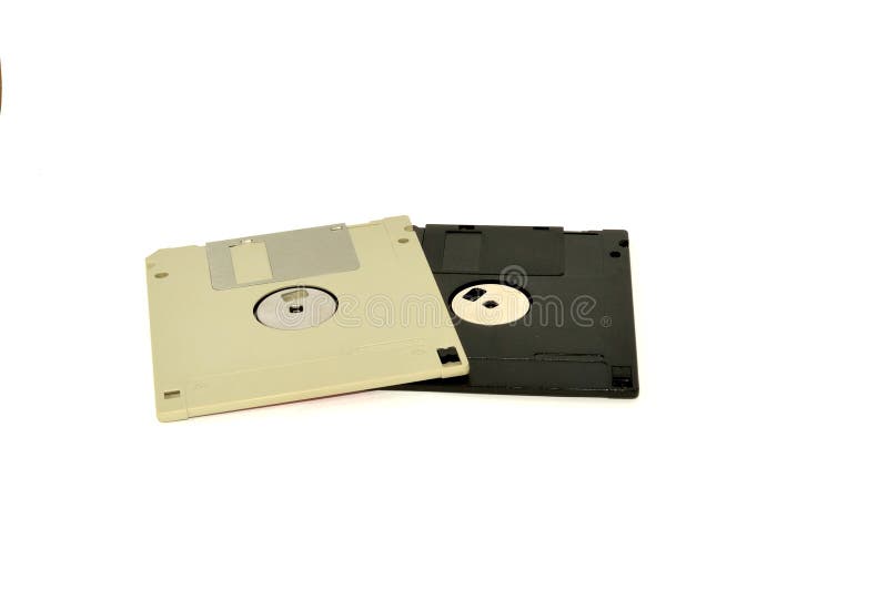 Black and Beige Floppy Disks Isolated Stock Photo - Image of background ...