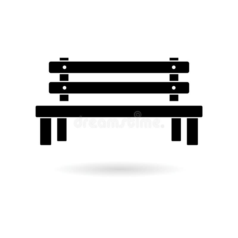Black Bench icon or logo stock vector. Illustration of furniture ...