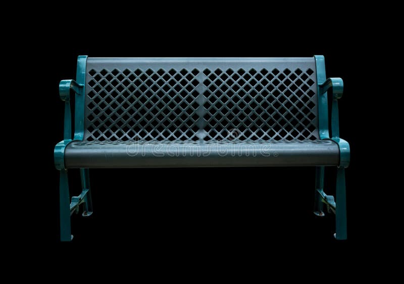 Black bench in the park stock photo. Image of design - 75403186
