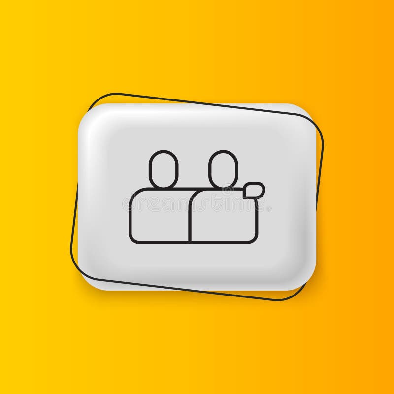 Black BFF or Best Friends Forever Icon Isolated on Yellow Background ...