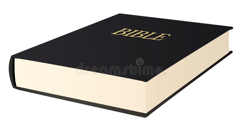 Black bible book, vector stock vector. Illustration of page - 18726343